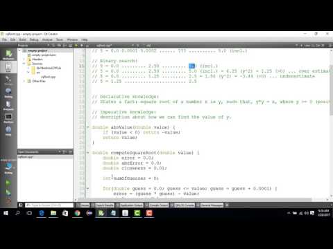 Approximate square root using binary search