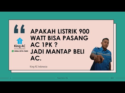 apakah listrik 900 watt bisa pasang ac 1 pk ? (AC 1 PK dayanya 800an Watt)- @serviceactegal