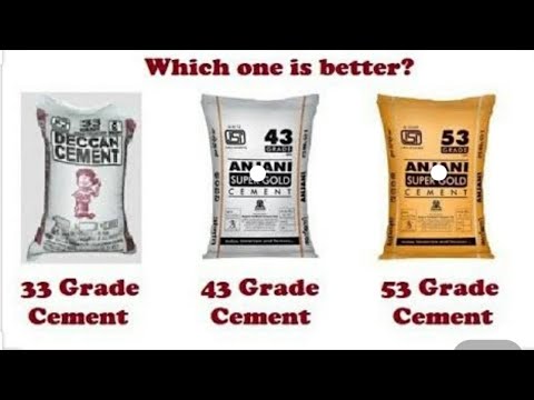 Difference between 33 Grade Cement, 43 Grade Cement & 53 Grade Cement.||
