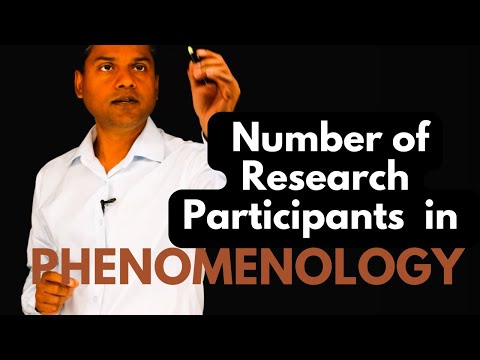 Number of Research Participants in Phenomenological Research