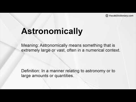 Astronomically Meaning