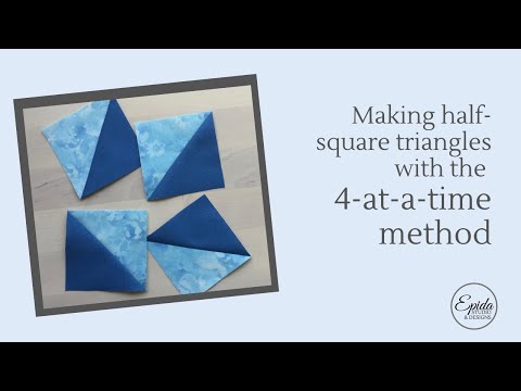 Making half-square triangles with the 4-at-a-time Method