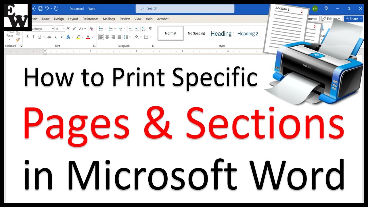 How to Print Specific Pages and Sections in Microsoft Word