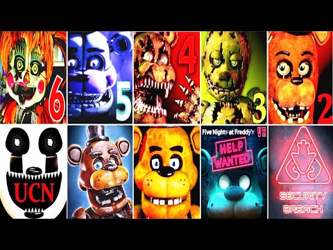 Every FNAF SECURITY BREACH FNAF 1 2 3 4 5 6 UCN All Jumpscares Simulator *FNAF 2022*