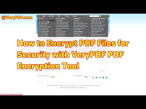 How to Encrypt PDF Files for Security with VeryPDF PDF Encryption Tool