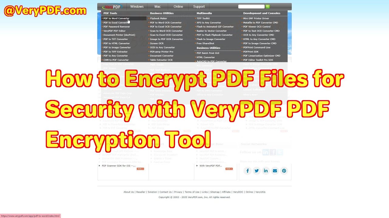 How to Encrypt PDF Files for Security with VeryPDF PDF Encryption Tool