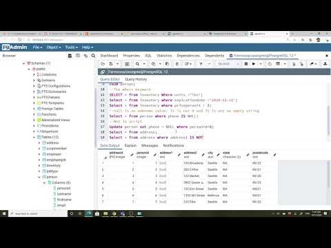 Using SQL to Test Database