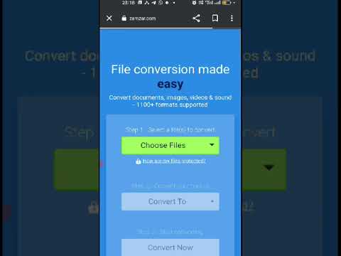 How to Convert PDF, WORD, EXCEL, MP4,MP3, file with Zamzar Online #zamzar Converter