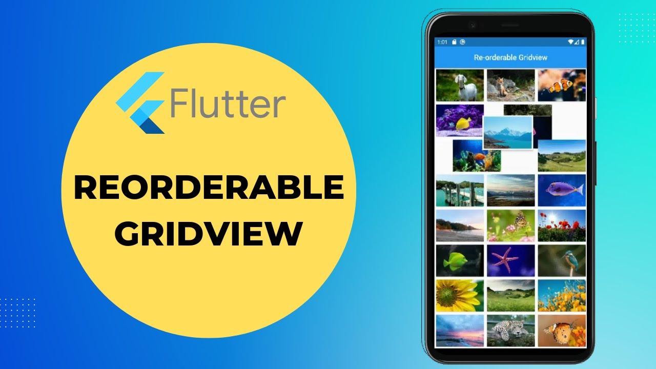 Flutter Preview - Reorderable Grid view