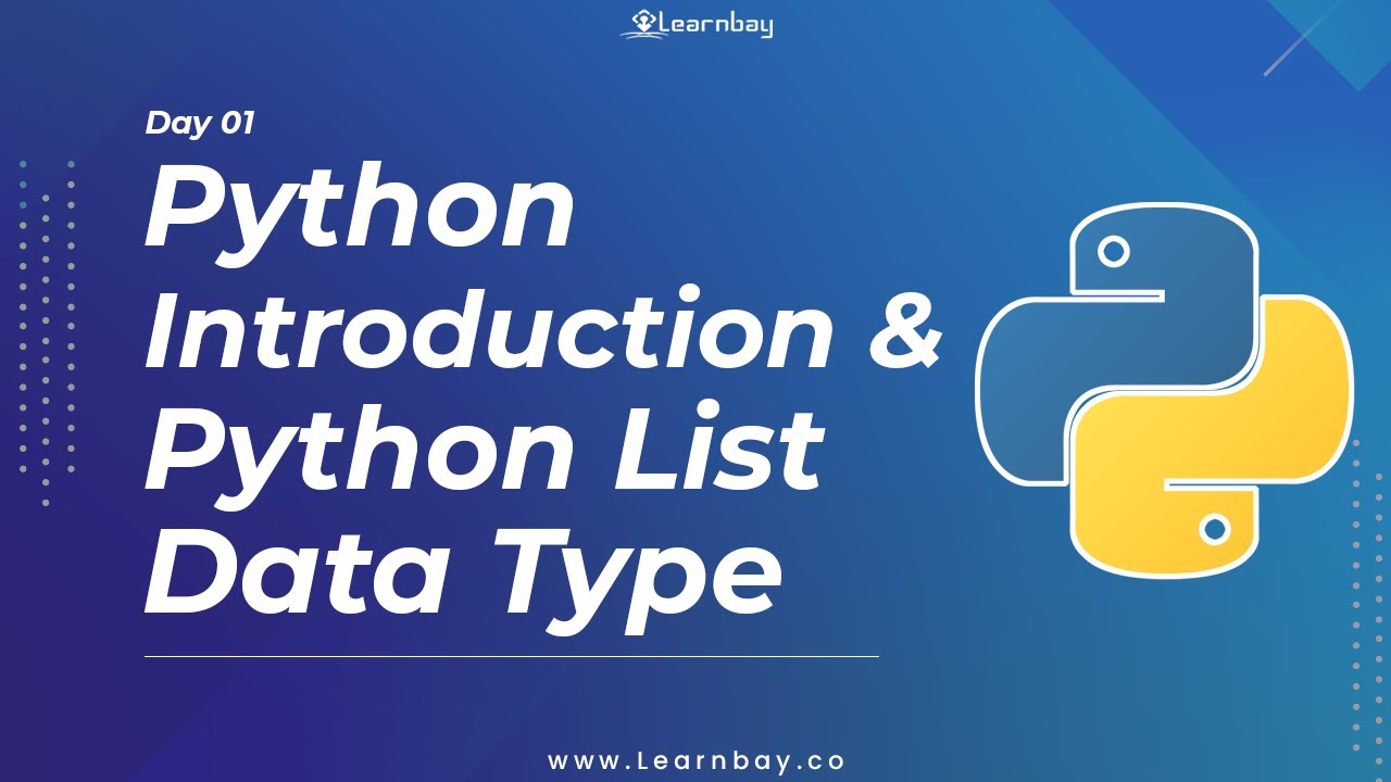 Python introduction & Data types in python | Webinar Day 01 | Python Tutorial
