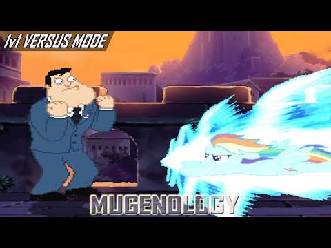 Stan Smith vs Rainbow Dash - American Dad vs My Little Pony - MUGEN