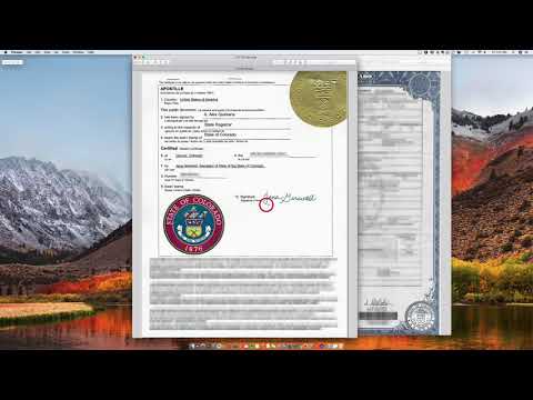 How to apostille a Colorado Death Certificate signed by A. Alex Quintana