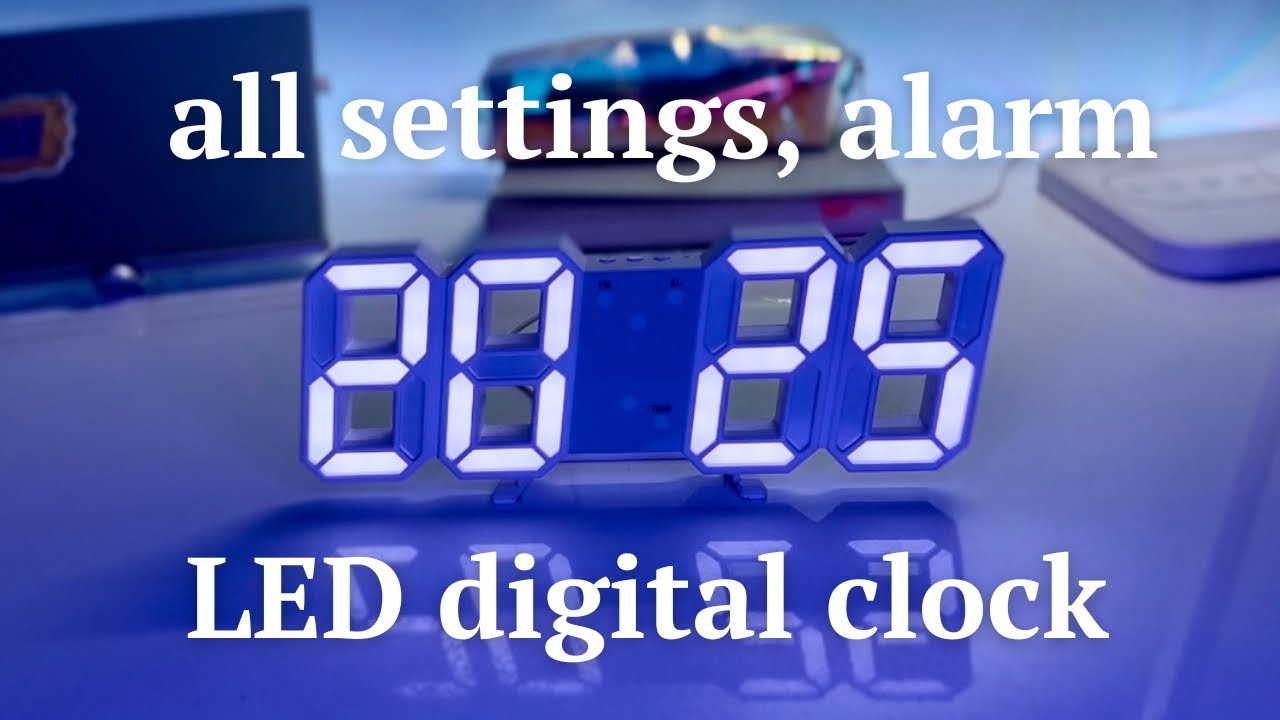 3D LED digital clock set up tutorial | how to make it only show time, tiktok viral clock