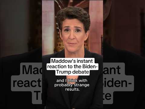 Maddow's instant reaction to the Biden-Trump debate