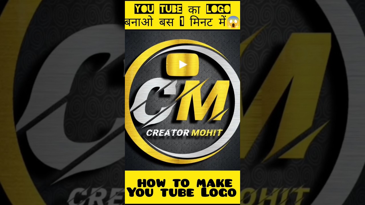 How to make Logo for Youtube Channel 2024 🔥 Logo kaise banaye | Creator Mohit #shorts