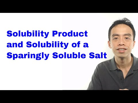 Solubility Product and Solubility of a Sparingly Soluble Salt