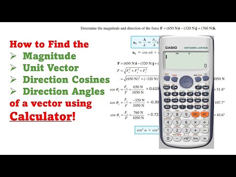 How to find the magnitude and direction of a given vector using calculator - Engineers Academy