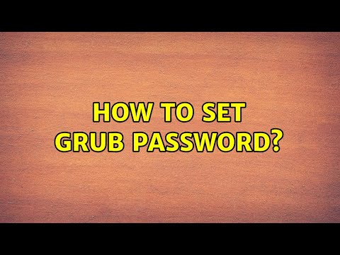 Ubuntu: How to set Grub Password?