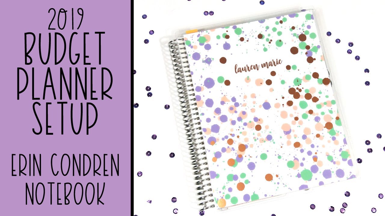 BUDGET PLANNER SETUP in an Erin Condren Notebook