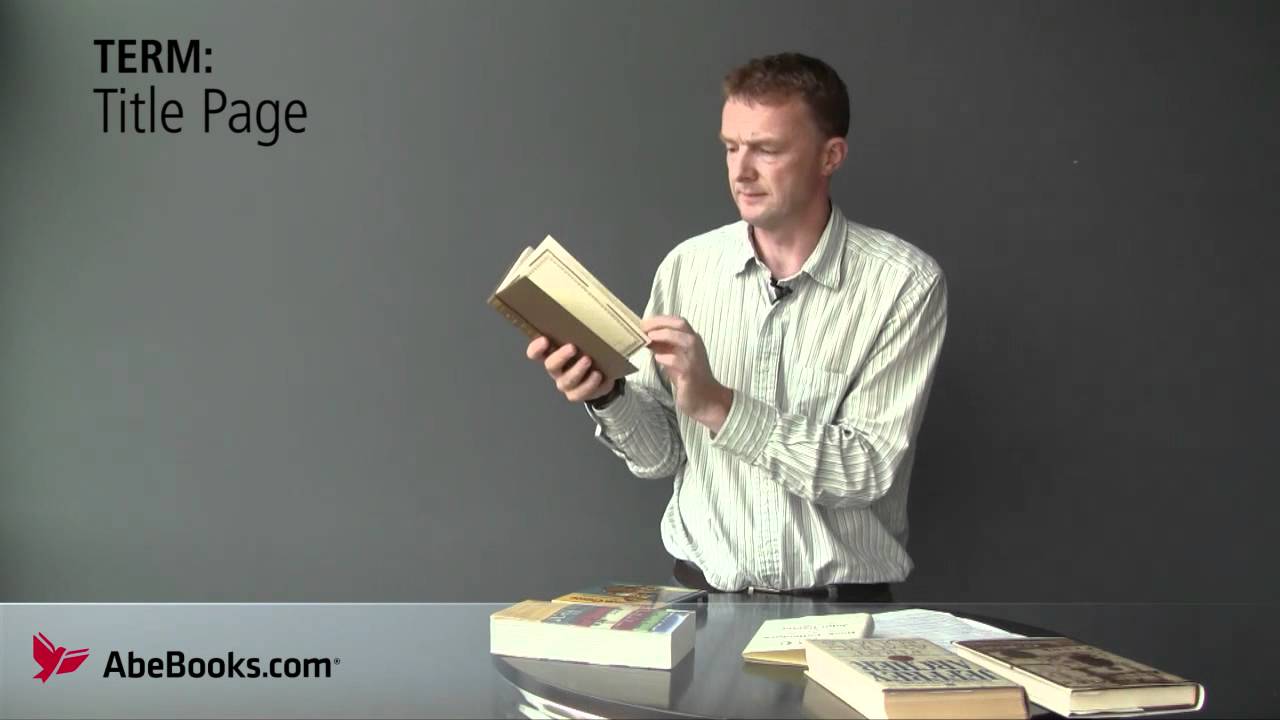 AbeBooks Explains the Parts Of A Book