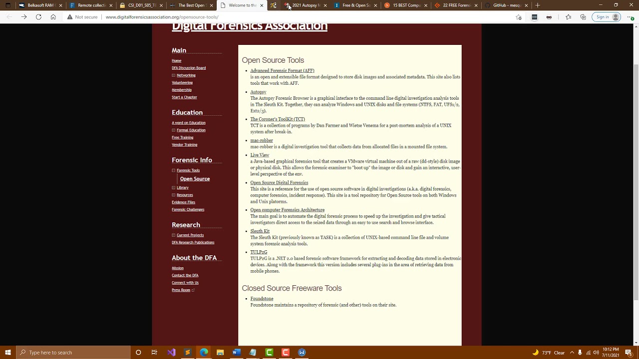 DFIR 101 - List of tools [part 1]