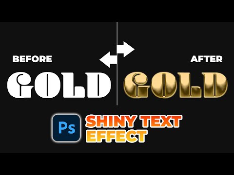 How to Create Gold Glowing Beam Text in Photoshop