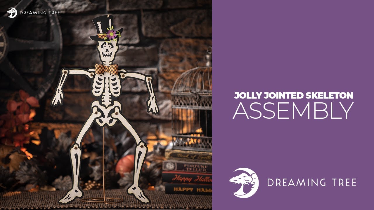 SVG File - Jointed Skeleton - Assembly Tutorial (For Cricut, Silhouette, and ScanNCut)