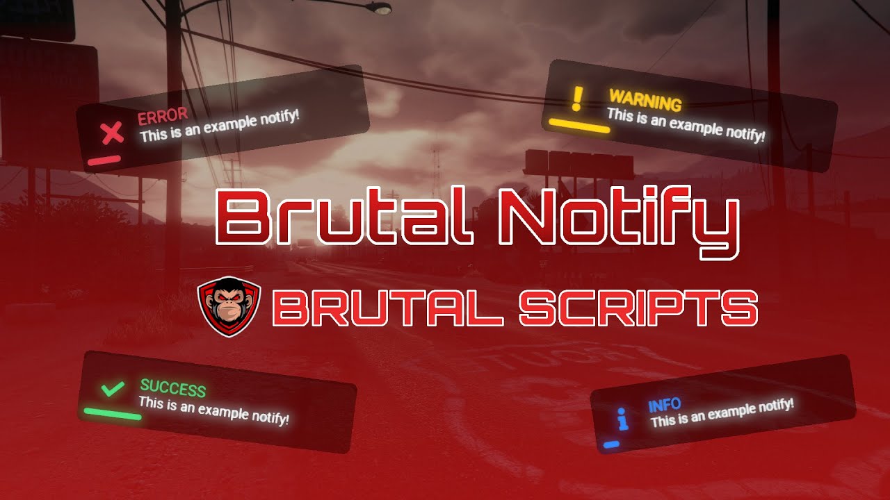 Brutal Notify FiveM [Standalone]