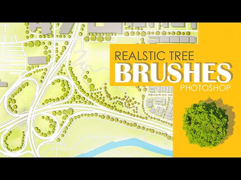Realistic Photoshop Tree Brushes | Make Tree Brushes in Photoshop | Master Plan & Landscape Render