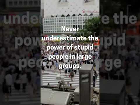 Never underestimate the power of stupid people in large groups