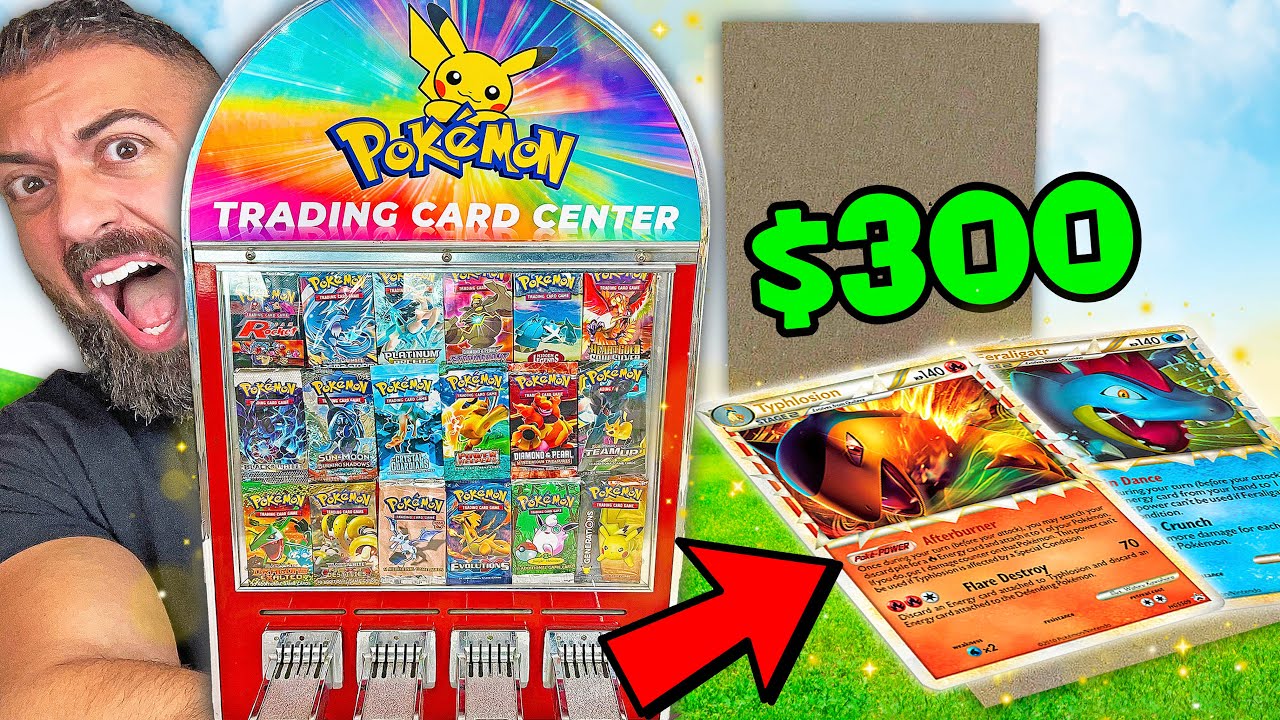 $0.50 Pokemon Card Vending Machine is Stuffed With $1,000 Cards!
