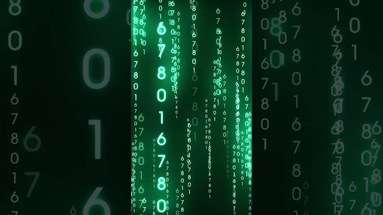 Binary Code Matrix Background With Numbers Moving Downward On Screen Video | Abstract Stock Footage
