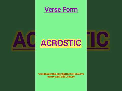 Acrostic Literary Device,Definition Examples #acrostic #poetry #literature #literarydevice