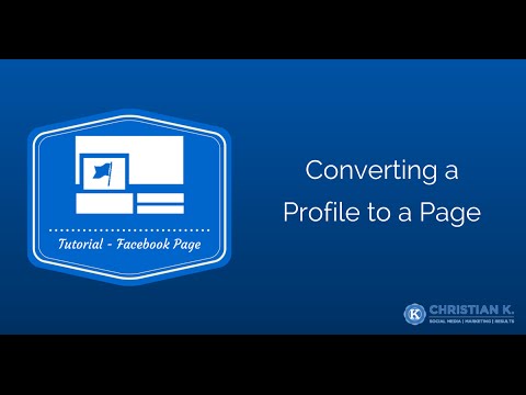 How to convert a Facebook profile to a Facebook business page