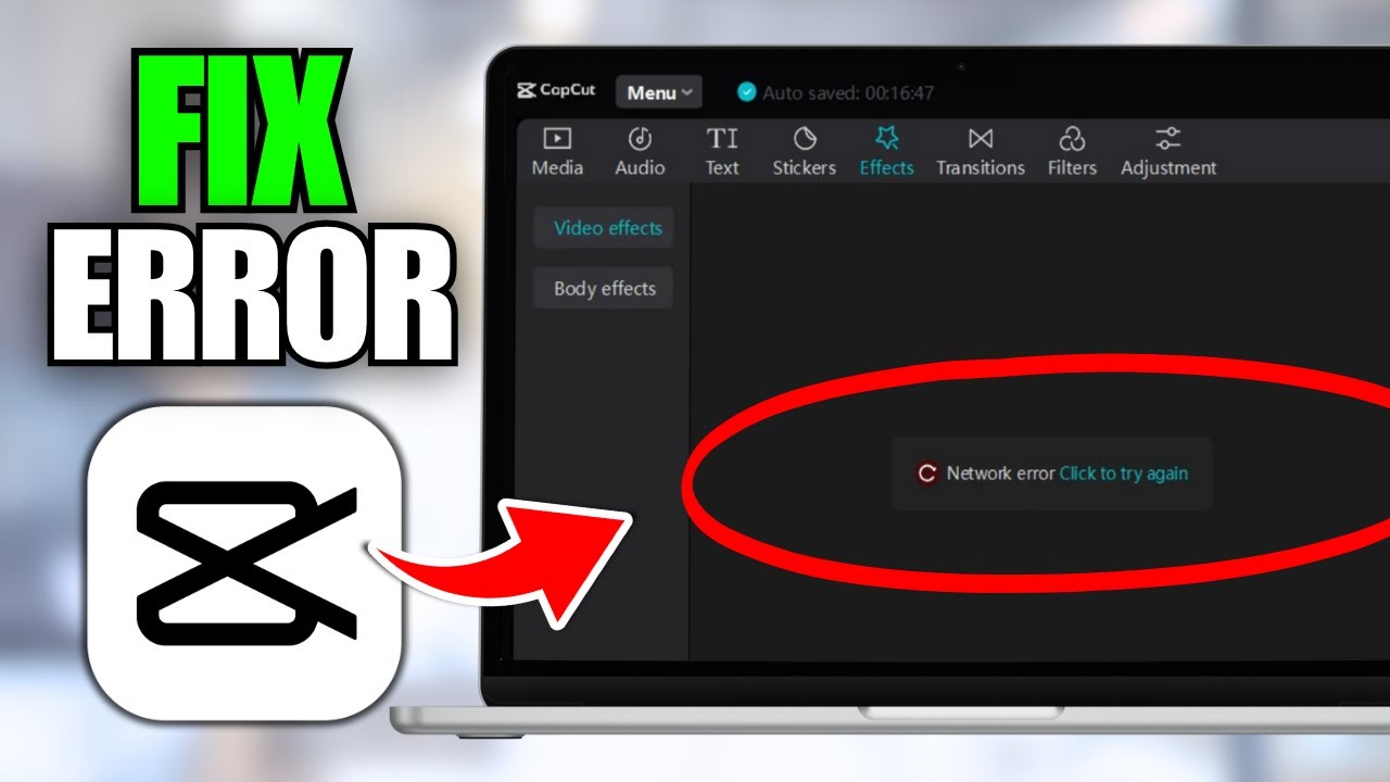 How To Fix Network Error In CapCut (Effects, Transitions & Text)