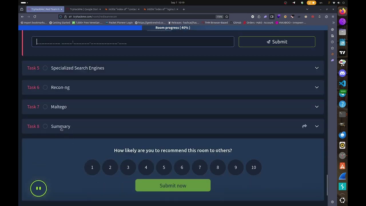 RED Team RECON TryHackMe walkthrough