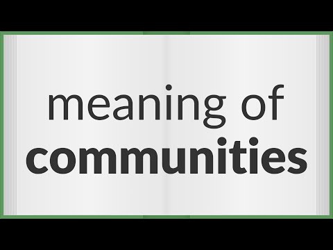 Communities | meaning of Communities
