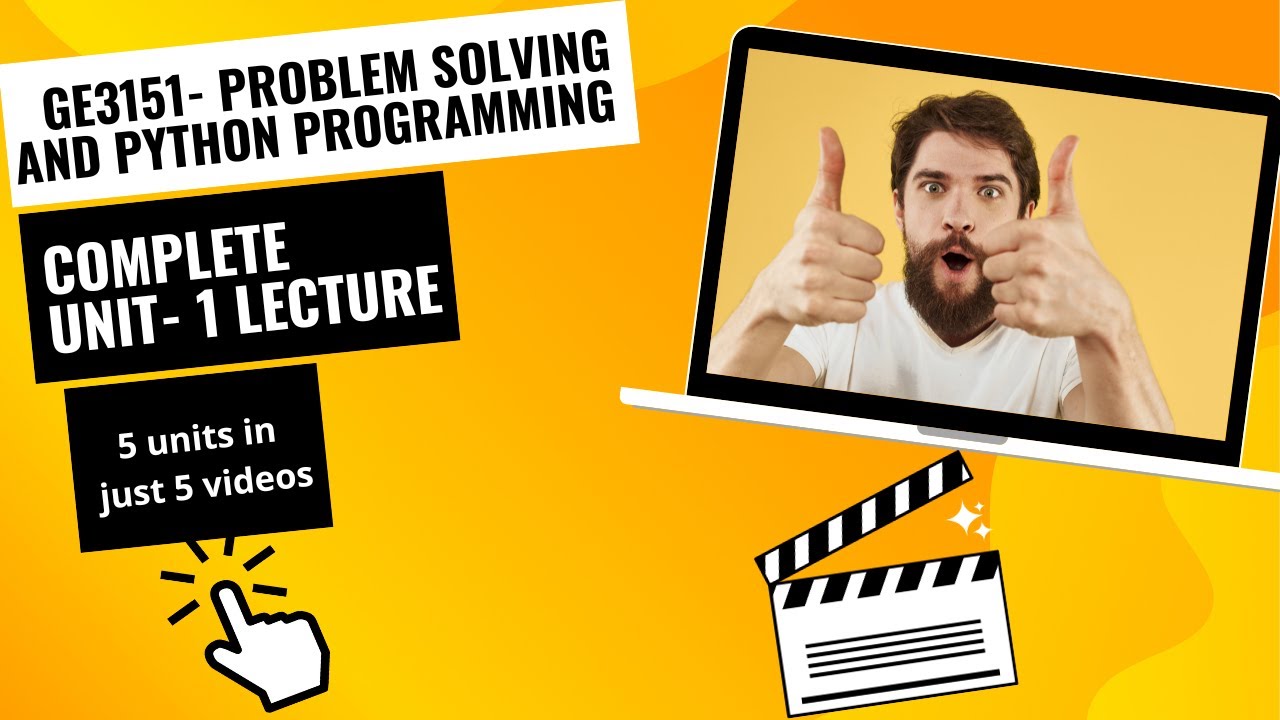 ge3151 complete unit-1 lecture problem solving and python programming #pspp #pythonprogramming