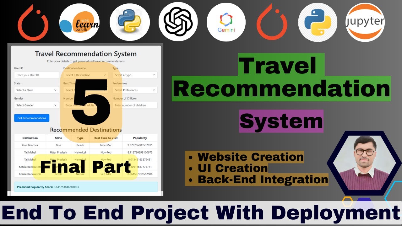 Build a Travel & Tourism Recommendation System Using Machine Learning Python | Final Part