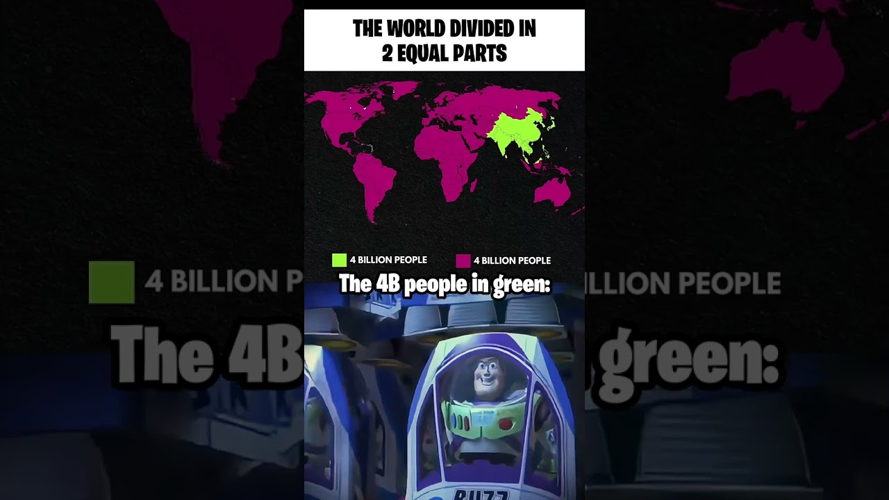 The WORLD population equally divided in 2 parts 💀 #shorts