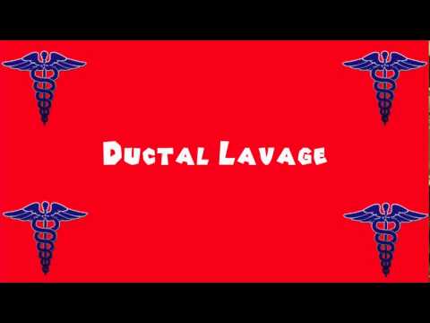 Pronounce Medical Words ― Ductal Lavage