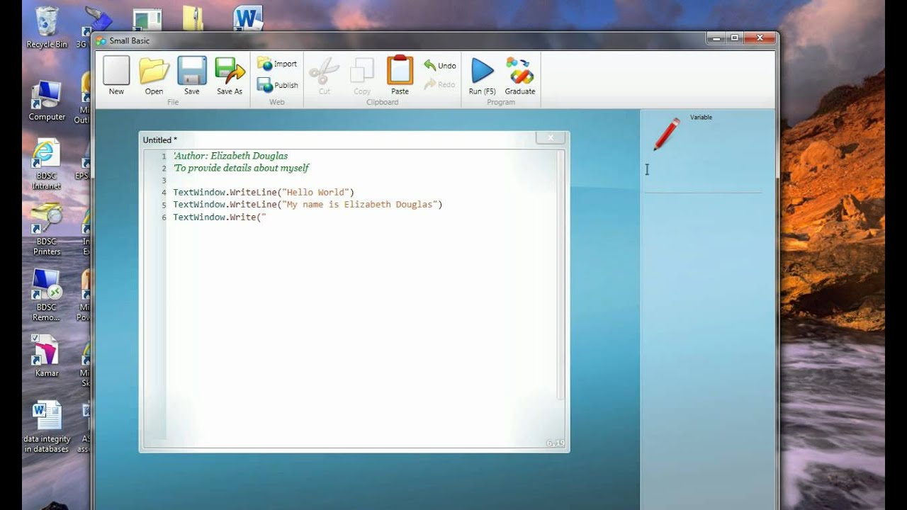 Small Basic: Using TextWindow.WriteLine