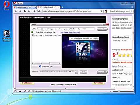 How to Free download online swf game