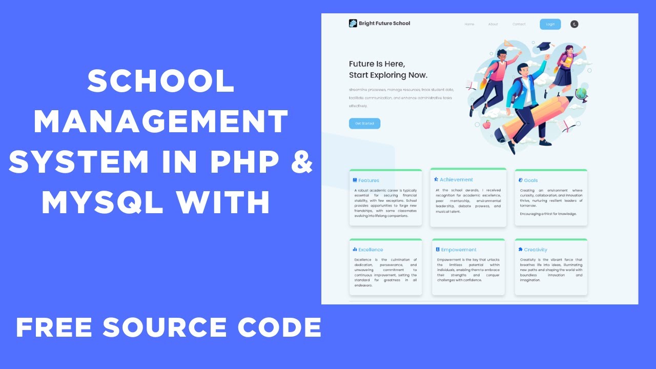 Complete School Management System in PHP & MySQL | Free Source Code