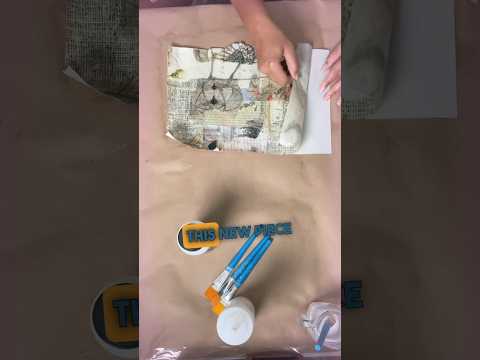 Let’s bind decoupage paper scraps and create a new sheet! #roycycled #mixedmedia #decoupage