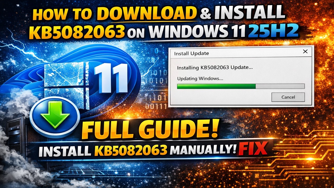 How to Download & Install KB5082063 on Windows 11 25H2 (Full Guide)