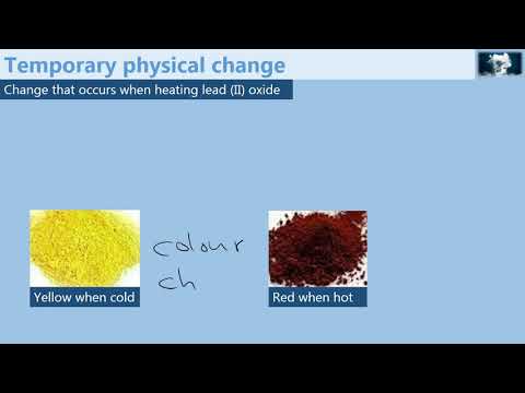 Temporary physical change