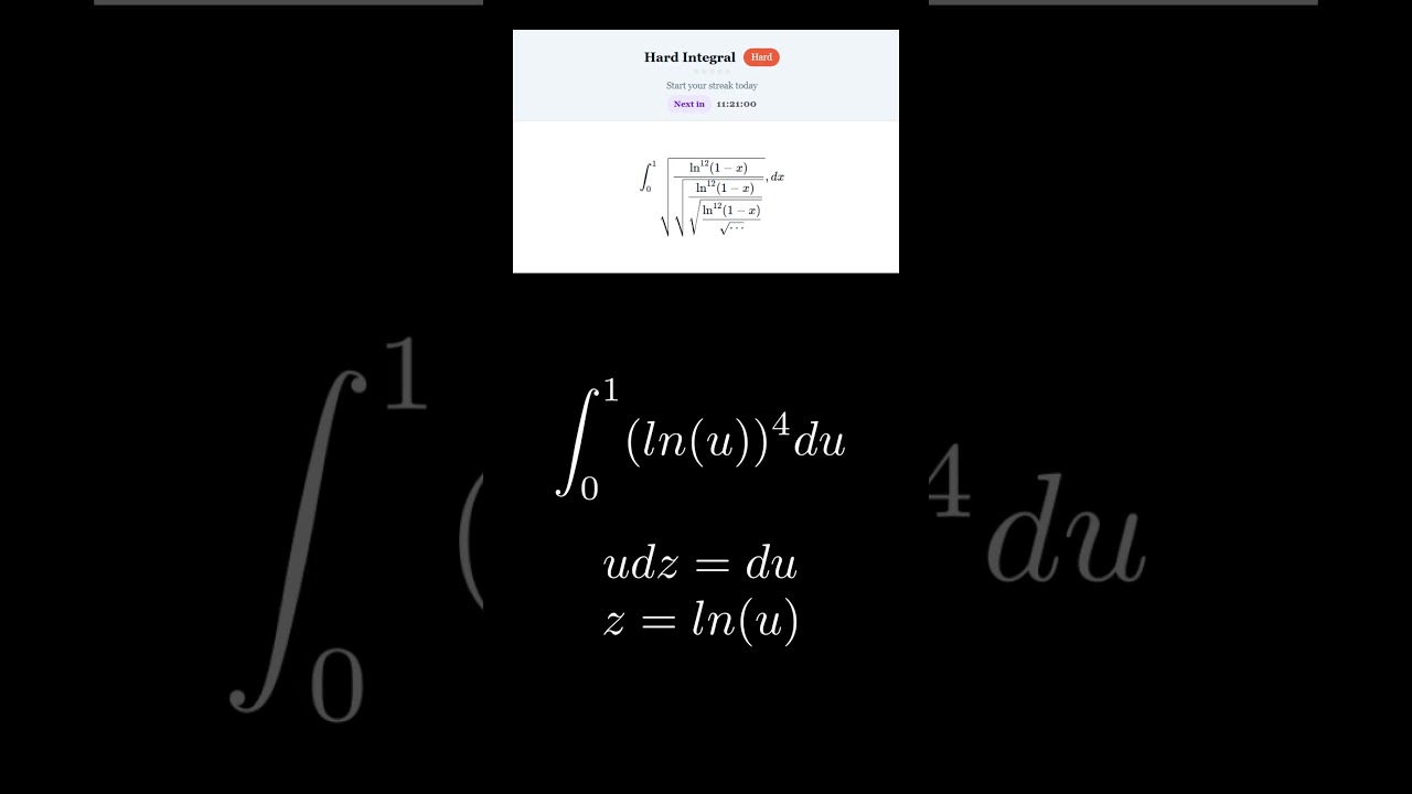Doing This IMPOSSIBLE Infitite Descending Integral #calculus #educational #education #mathematics