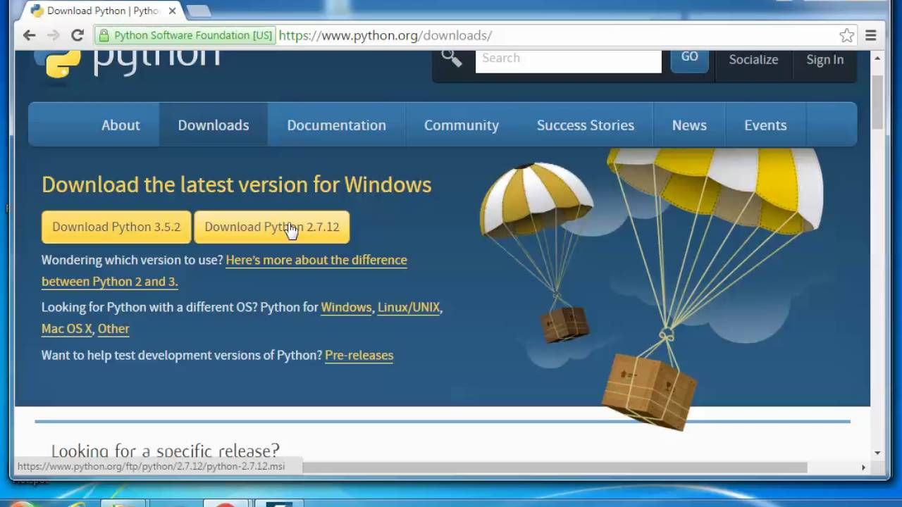 python 2 7 tutorial NO 1  installing python