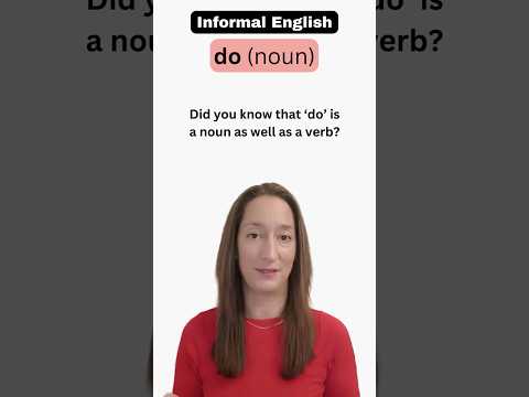 How to use DO as a noun